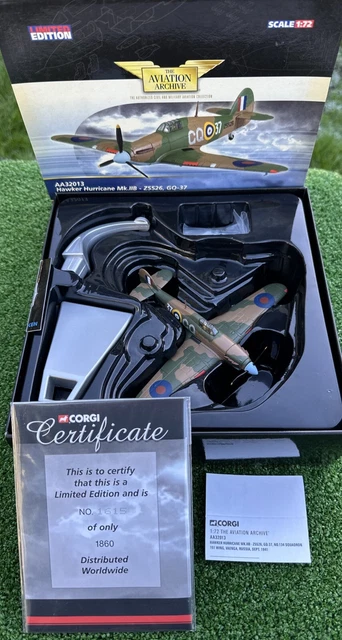 CORGI DIECAST HURRICANE MK.11B Z5525 GQ-37- RAF 134 Squadron Russia ...