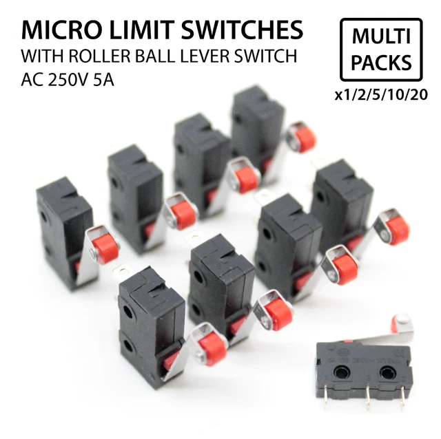LIMIT SWITCH ROLLER Type - Micro Limit Switches - AC 250V 5A - V-Slot ...