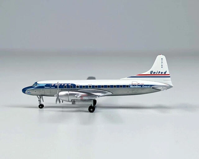 AEROCLASSICS ACN73154 UNITED Airlines Convair CV-440 N73154 Diecast 1/ ...