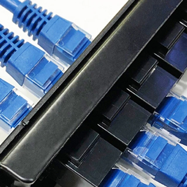 8 PORT STRAIGHT-THROUGH CAT6 Patch Panel RJ45 Cable Adapter Ethernet D ...