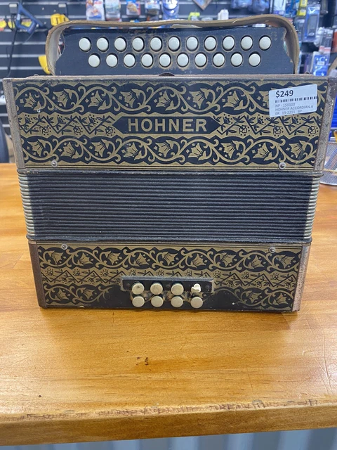 VINTAGE HOHNER DIATONIC Button Accordion - One Damaged Button $225.00 ...