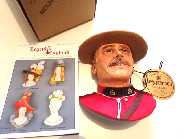 LEGEND PRODUCTS MOUNTIE Canadian Police BOSSONS STYLE CHALKWARE HEAD ...