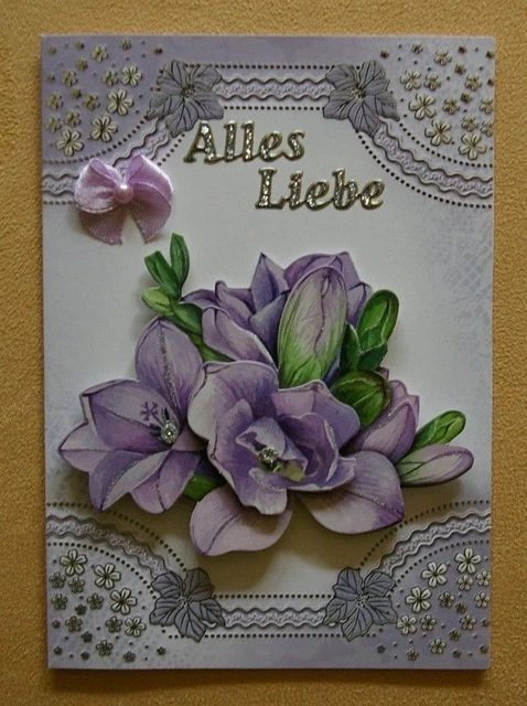 3D - GRUSSKARTE / Glückwunschkarte ALLES LIEBE * 3 EUR 2,59 - PicClick DE