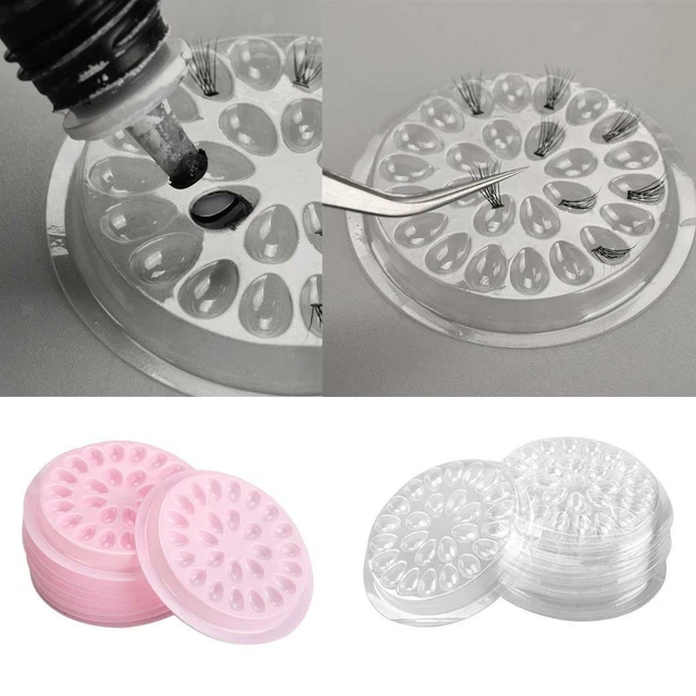 10PCS DISPOSABLE EYELASH Extensions Glue Pallet Tray Ink Holder Stand ...