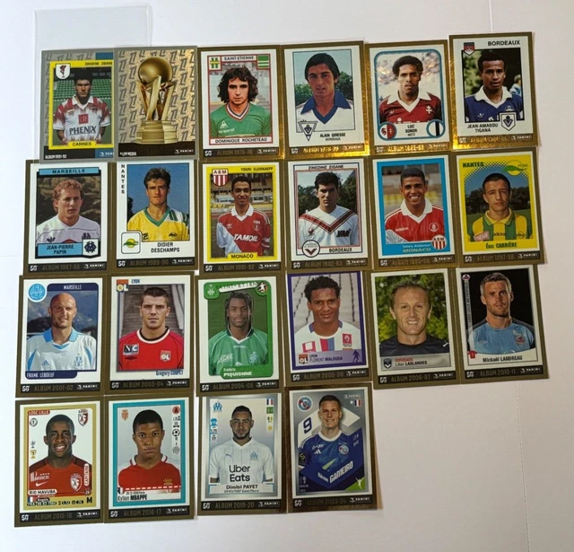 STICKER PANINI FOOT 2025 Légendes Gold Ligue 1 2024 2025 Lot de 22 ...