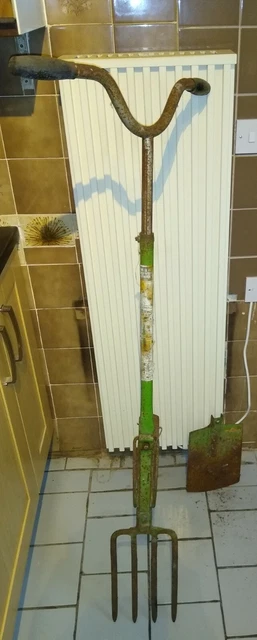 VINTAGE WOLF TERREX Back Saver Auto Spade and Fork £5.50 - PicClick UK