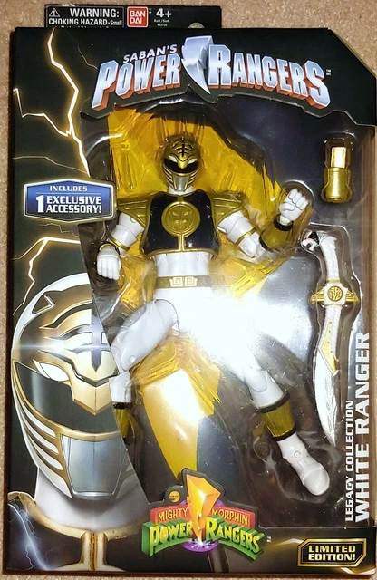 BANDAI LEGACY MIGHTY Morphin Power Rangers White Ranger MISB $24.99 ...