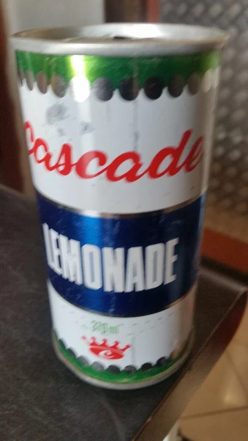 RARE VINTAGE CASCADE lemonade soft drink tin can EUR 88,25 - PicClick FR