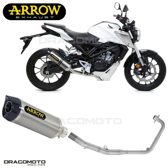 HONDA CB 125 R 2018-2020 Full exhaust ARROW THUNDER Titanium CC Kat EUR ...