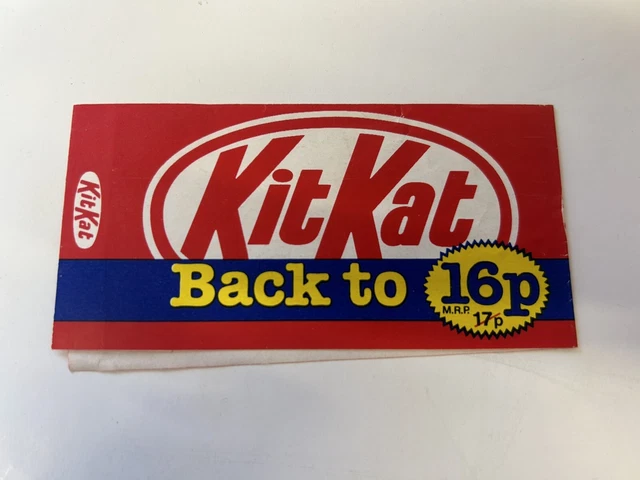 VINTAGE ROWNTREE KIT KAT chocolate bar wrapper 1980s £7.50 - PicClick UK