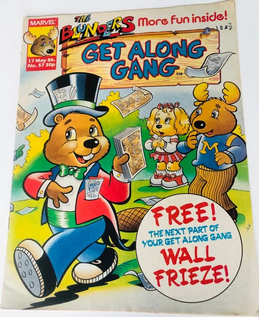 RARE MARVEL GET Along Gang 17th May 1986 Issue No. 57 Unclipped Comic ...