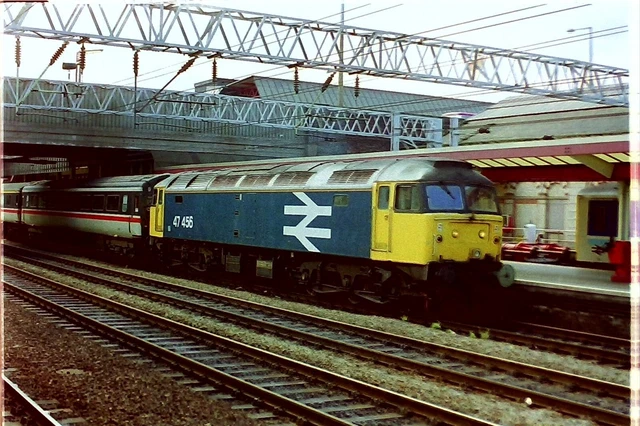 35MM RAILWAY COLOUR Negative Class 47 456 at Crewe £1.95 - PicClick UK