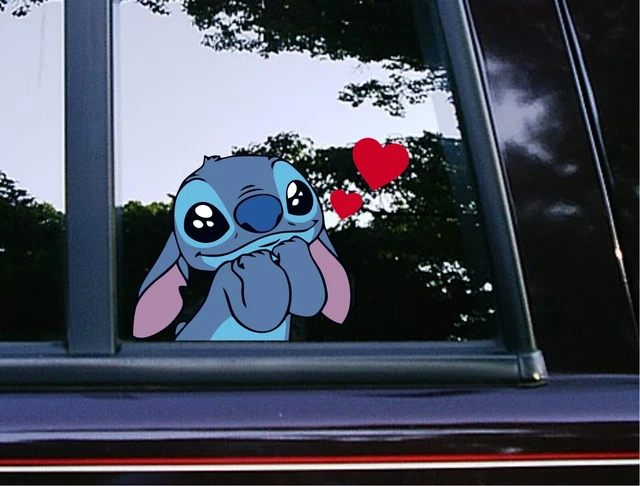 STITCH PEEKER PEEKING Window Vinyl Decal Anime Stickers Lilo and Stitch ...