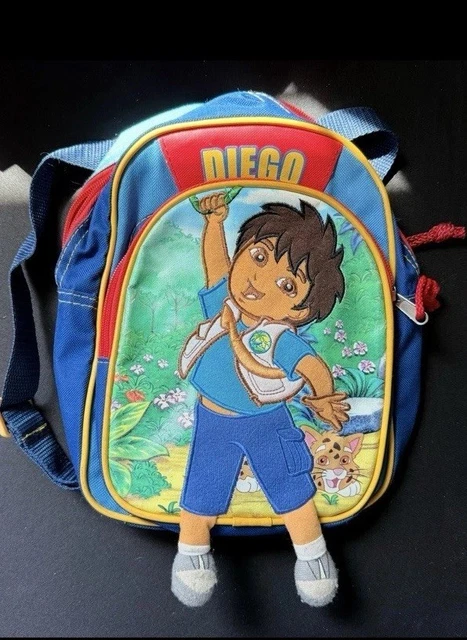 NICK JR. GO Diego Go! Backpack With Dangling Feet (2007) RARE Dora The ...