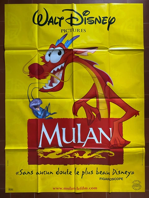 AFFICHE MULAN ANIMATION WALT DISNEY Dragon enfant 120x160cm EUR 20,00 ...