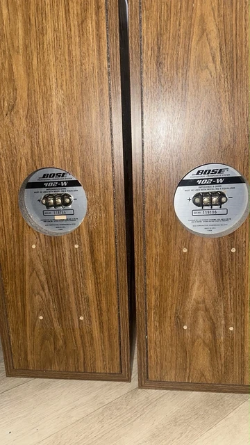 BOSE 402-W PAIR Floor Standing Speakers 2.0 Wired Banana Jack 8 Ohm ...