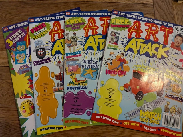 ART ATTACK MAGAZINE (4 issues from 1999) - Issue 30, 33, 34 and 35 £5.92 - PicClick UK
