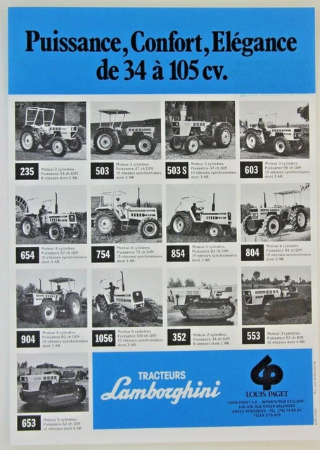 PROSPECTUS BROCHURE LAMBORGHINI 1106 tracteur trattori prospetto tractor EUR 12,99 - PicClick DE