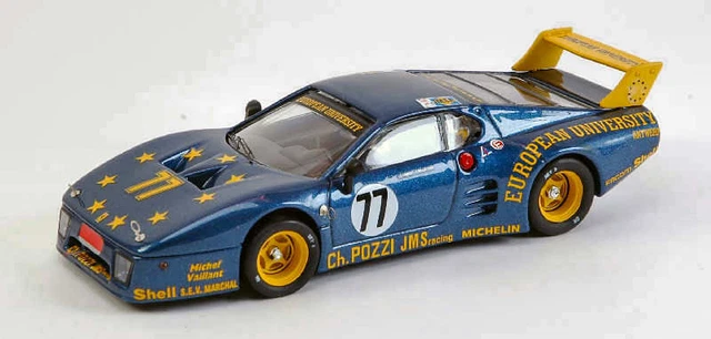 MODEL CAR SCALE 1:43 Best Model Ferrari 512 BB N.77 Dnf Lm J.C.Andruet ...