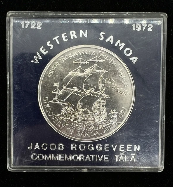 WESTERN SAMOA 1972 $1 Tala Jacob Roggeveen Commemorative - In Case 🇼🇸 ...