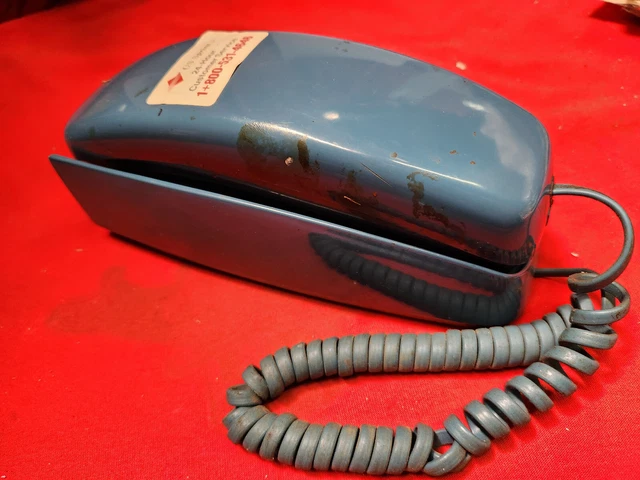 VINTAGE BELL SYSTEM Western Electric Trimline Push Button blue ...