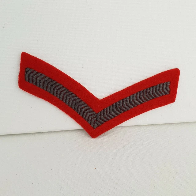 BRITISH ARMY LANCE corporal Rank stripe Grey on red £5.40 - PicClick UK