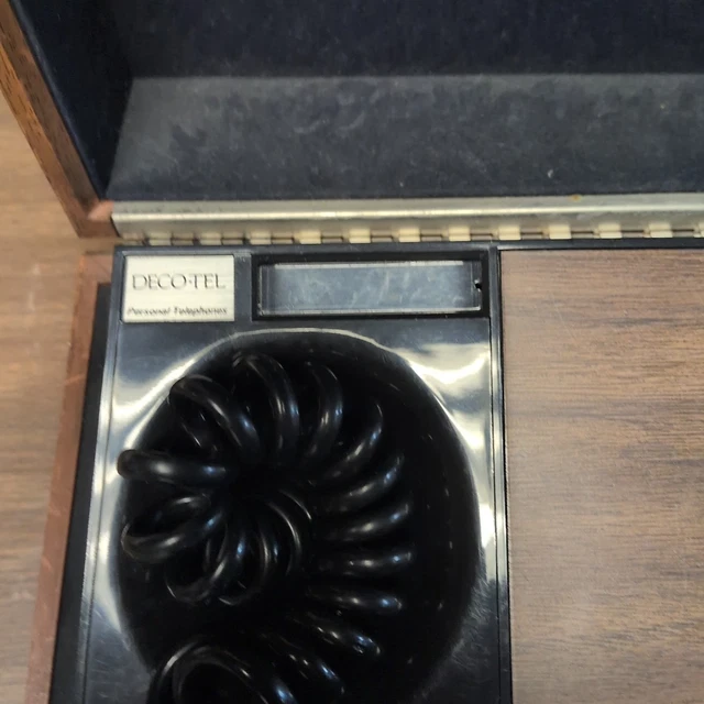 VINTAGE -BLACK- DECO-TEL Personal Executive Box Telephone James Bond ...