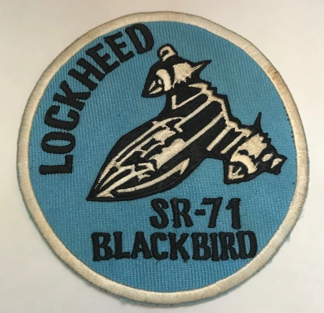 PATCH EN TISSU SR-71 oiseau noir bleu Lockheed Martin Skunk Works CIA ...