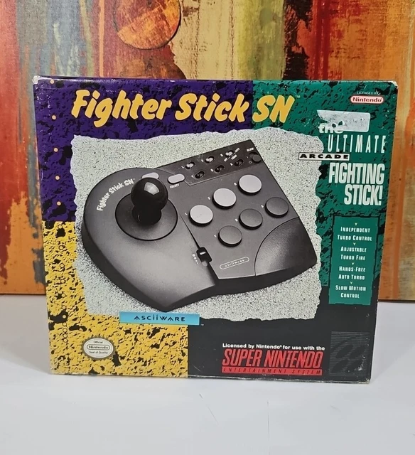 FIGHTER STICK SN Controller Super Nintendo SNES Arcade Joystick ...