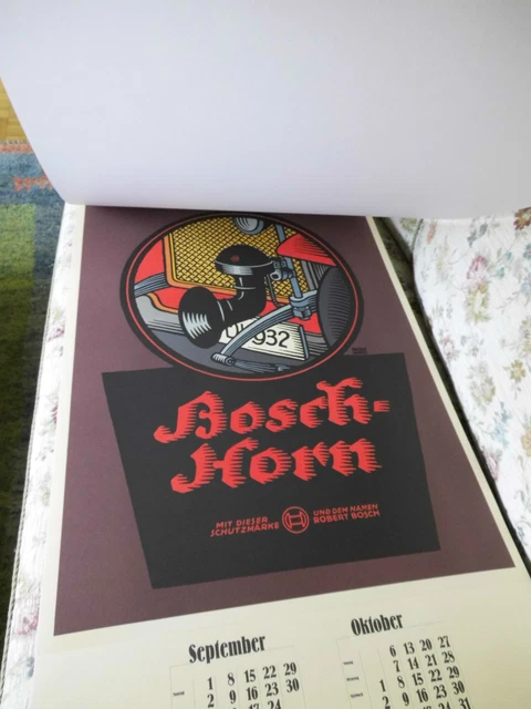 SONDERDRUCKE &ROBERT BOSCH& Kalender 1986 mit 6 antiken Werbeplakaten ...