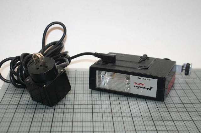 POPULAR 505-S SOLID State Photography Camera Flash w/Popular Charger AC ...