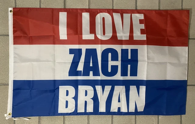 I LOVE ZACH Bryan Flag FREE SHIP I Remember Every Country Music USA ...