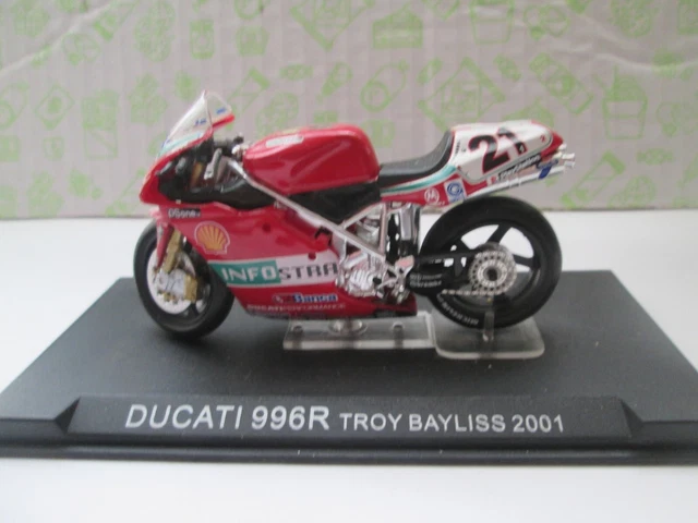 TROY BAYLISS DUCATI 996R 2001 1-24 Scale Motorcycle Model £2.99 ...