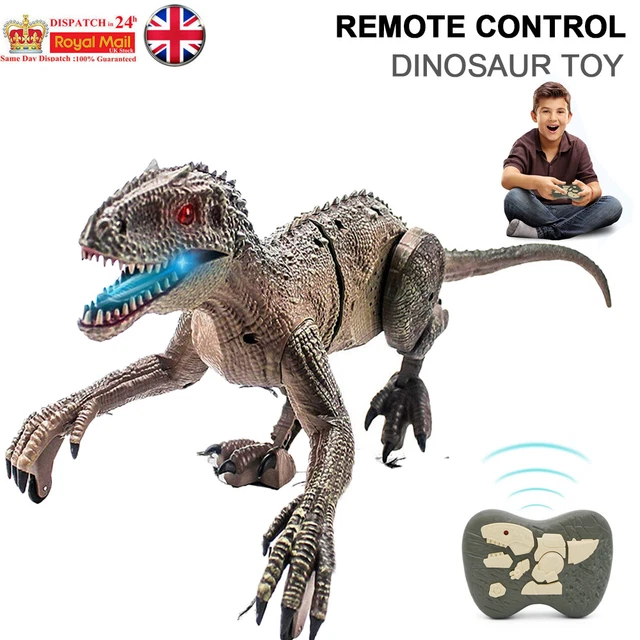 PREHISTORIC WORLD RC Remote Control Walking Raptor Velociraptor ...