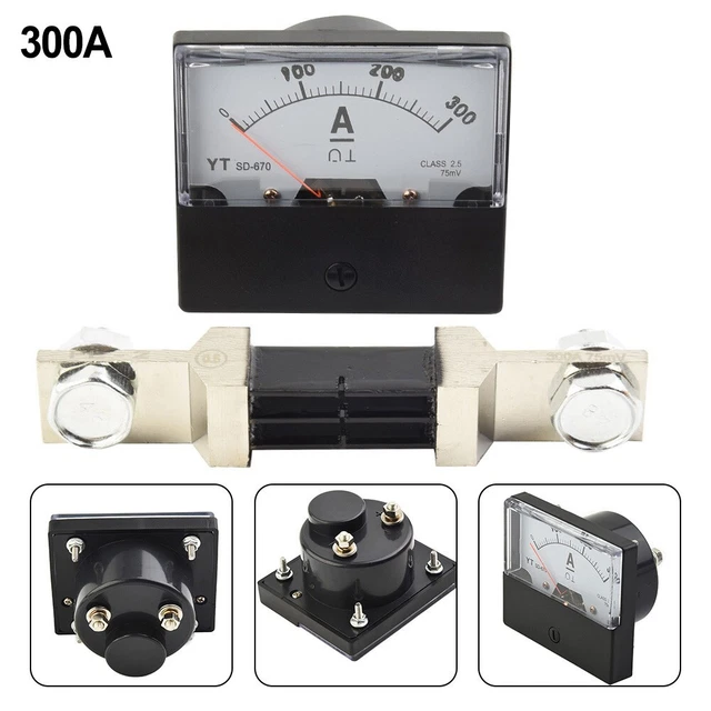RELIABLE DH670 ANALOG Amp Meter with Shunt Easy to Read DC 100A Panel ...