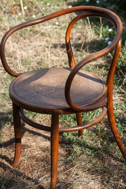 FAUTEUIL DE BUREAU Jacob & Josef kohn en bois courbé "Le Corbusier" EUR ...
