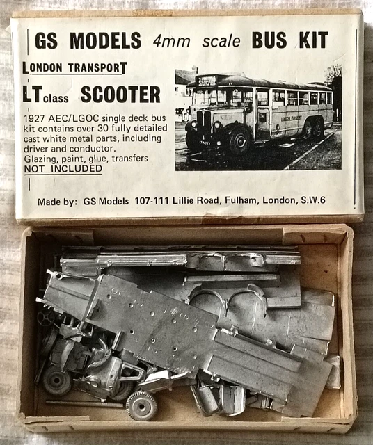 GS MODELS 4MM Scale Bus Kit 1927 London Transport AEC Single Decker ...