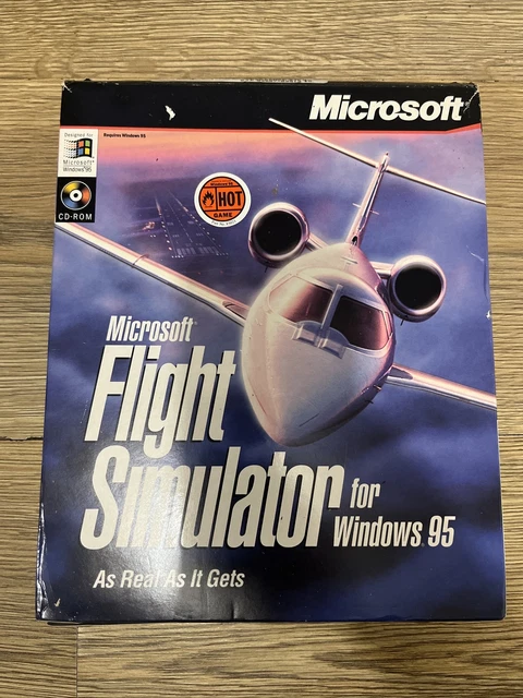 MICROSOFT FLIGHT SIMULATOR for Windows 95 Big Box See Description £9.99 ...