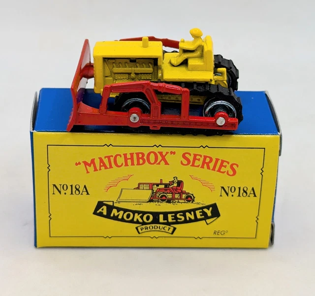 1992 MOKO LESNEY Matchbox Series No. 18A Caterpillar Diecast iIth Box ...