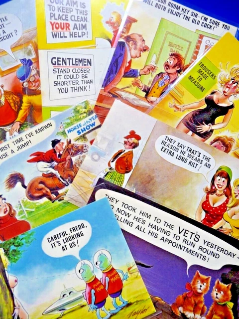 BAMFORTH COMIC 500 Series Postcards Saucy Humour / Rude! Unused 1970s ...