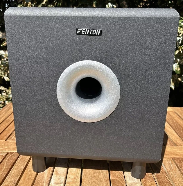 FENTON SHFS08B ACTIVE Powered Home Theatre Bass Sub Hifi Subwoofer ...