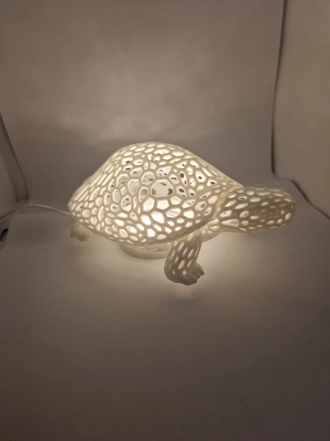3D PRINTED VORONOI Turtle Shaped Lamp Night Light Perfect for Kids ...