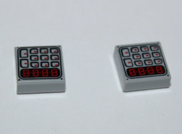 LEGO MDSTONE TILE 1x1 Digital Keypad Pattern ref 3070pb089 set 10261 ...