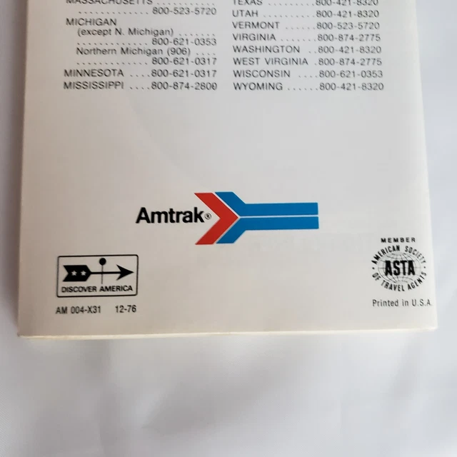 AMTRAK WELCOME ABOARD! 1970s Informational Brochure 9 AMTRAK WELCOME ABOARD! 1970s Informational Brochure 9