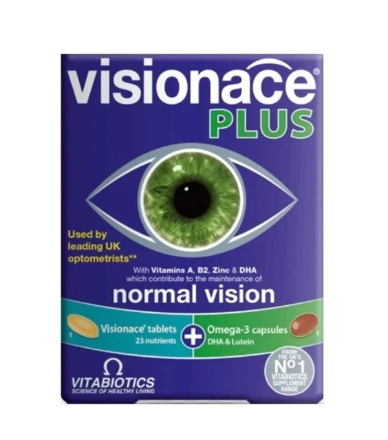 VITABIOTICS VISIONACE PLUS Vision Care - 56 Tablets Exp:02/2026 £7.99 ...