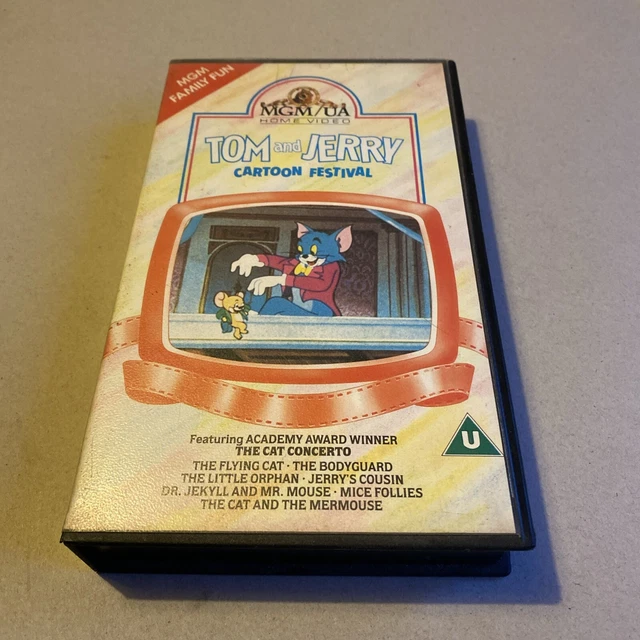 TOM & JERRY CARTOON FESTIVAL MGM PAL VHS VIDEO KIDS CHILDREN Vintage ...