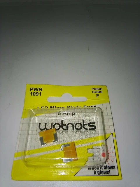 10 PACKS Wot nots PWN1091 LED Micro Blade Fuses 5 Amp £15.00 - PicClick UK