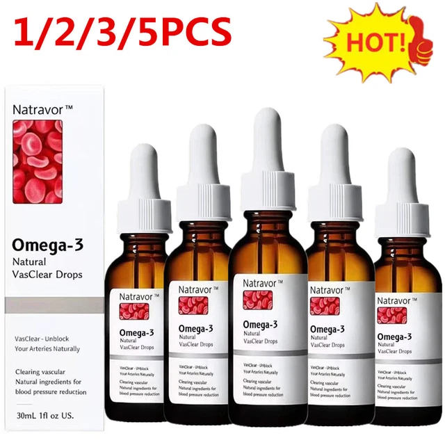 VEGAN 3 NATURAL Vasclear Drops,Fish Oil Alternative,DHA,EPA,Immune UKH ...