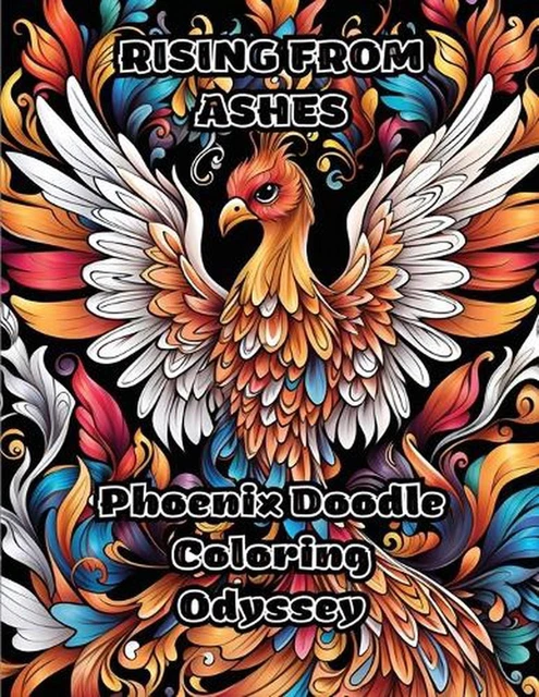 RISING FROM ASHES: Phoenix Doodle Coloring Odyssey by Colorzen Paperback Book EUR 17,72 ...