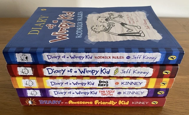 DIARY OF A Wimpy Kid Book Lot Bundle of 5 Books All eXCELLENT Cond ...